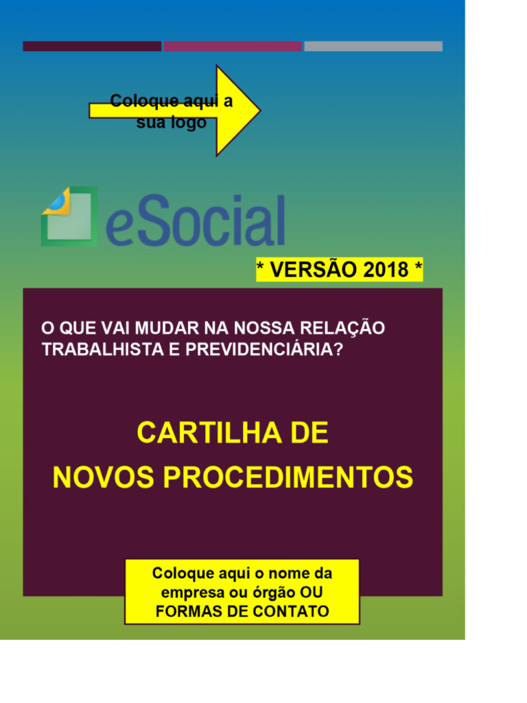 Cartilha de Procedimentos Esocial | PDF