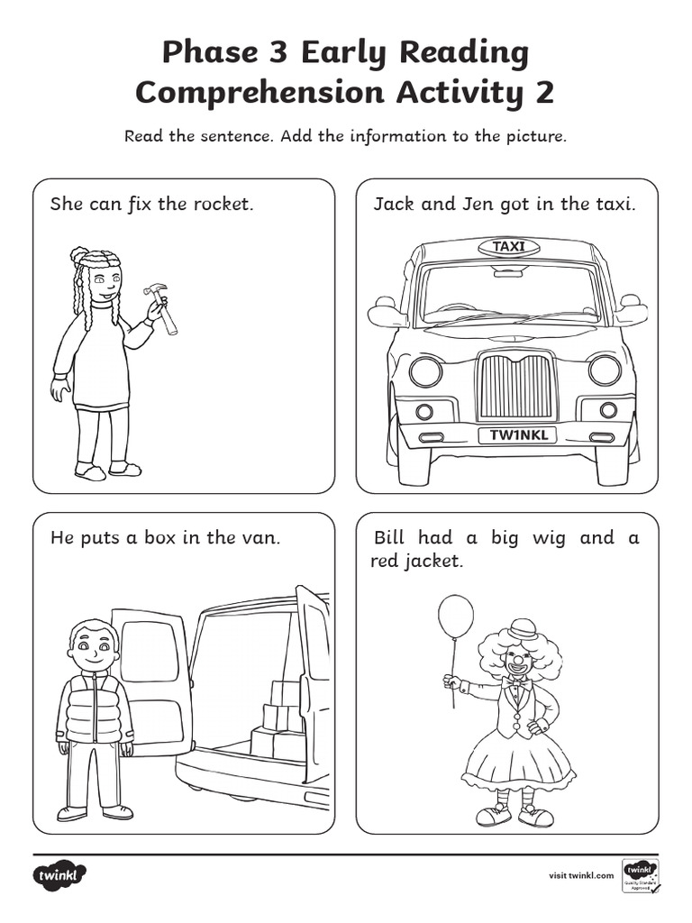 Early Reading Comprehension Activity New Pdf