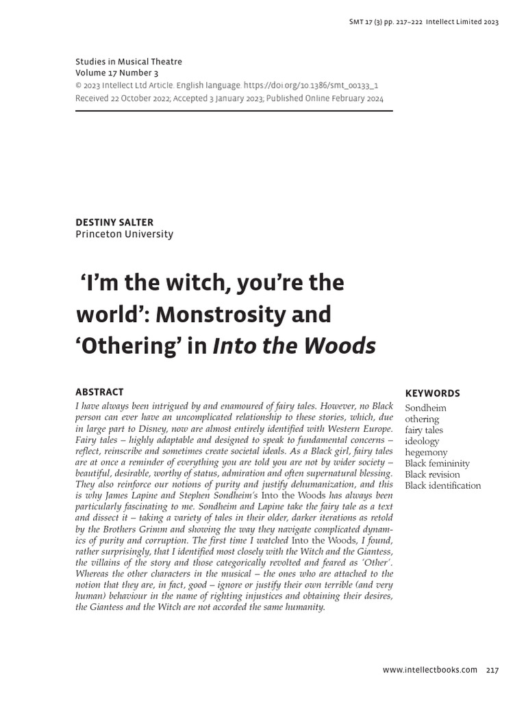 Monstrosity and Into the Woods | PDF Monstrosity and Into the Woods | PDF