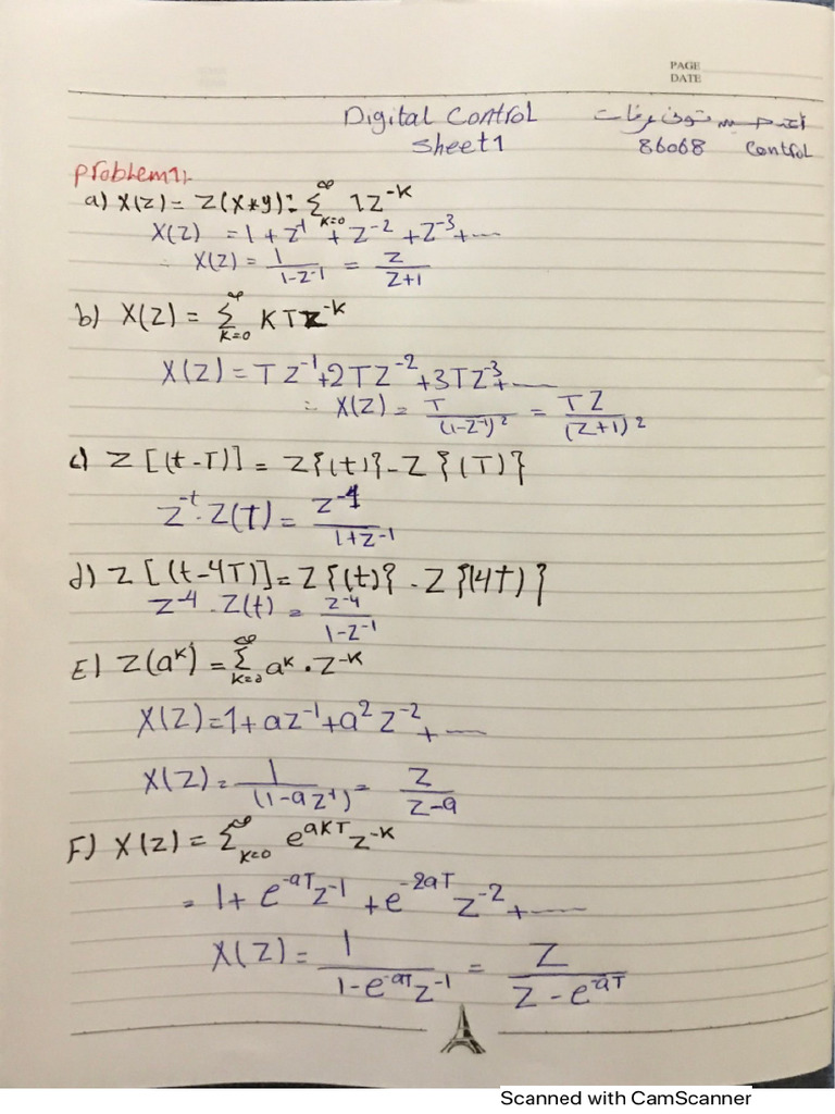 Sheet1 Digital Control | PDF