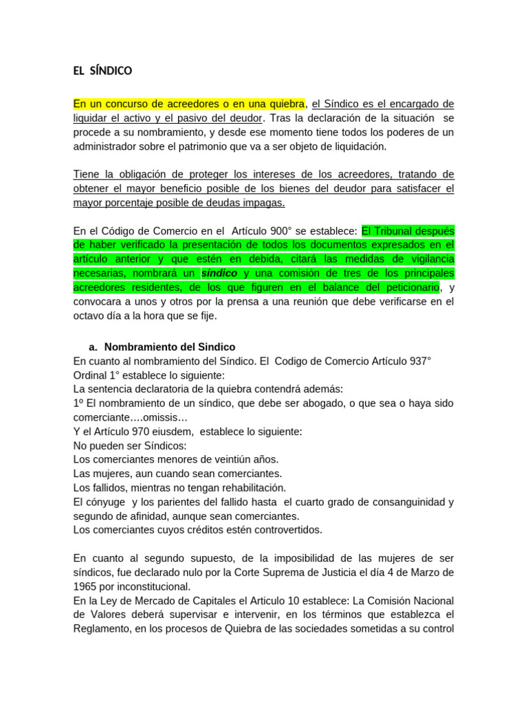 El Sindico | PDF