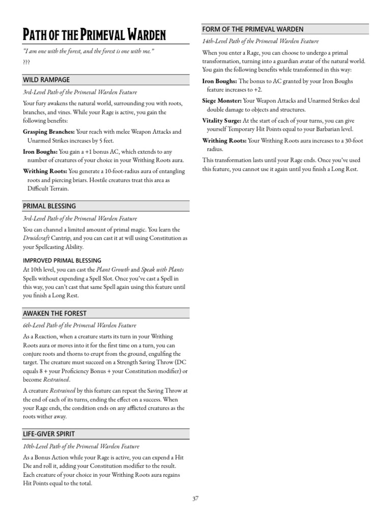 Primeval WARDEN | PDF