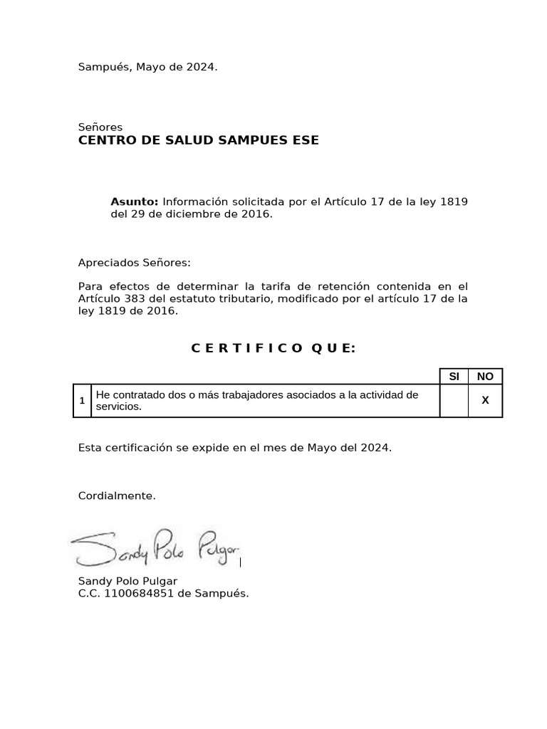 No Retefuente - JAGP | PDF