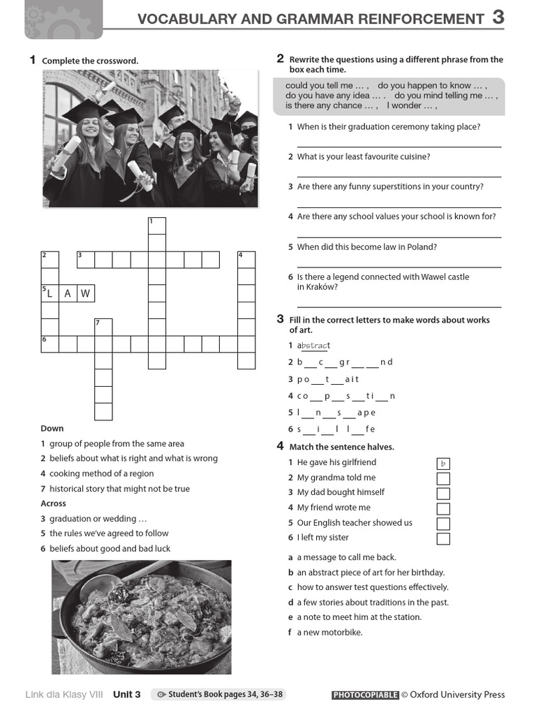 Link L8 U3 Reinforcement Ws | PDF