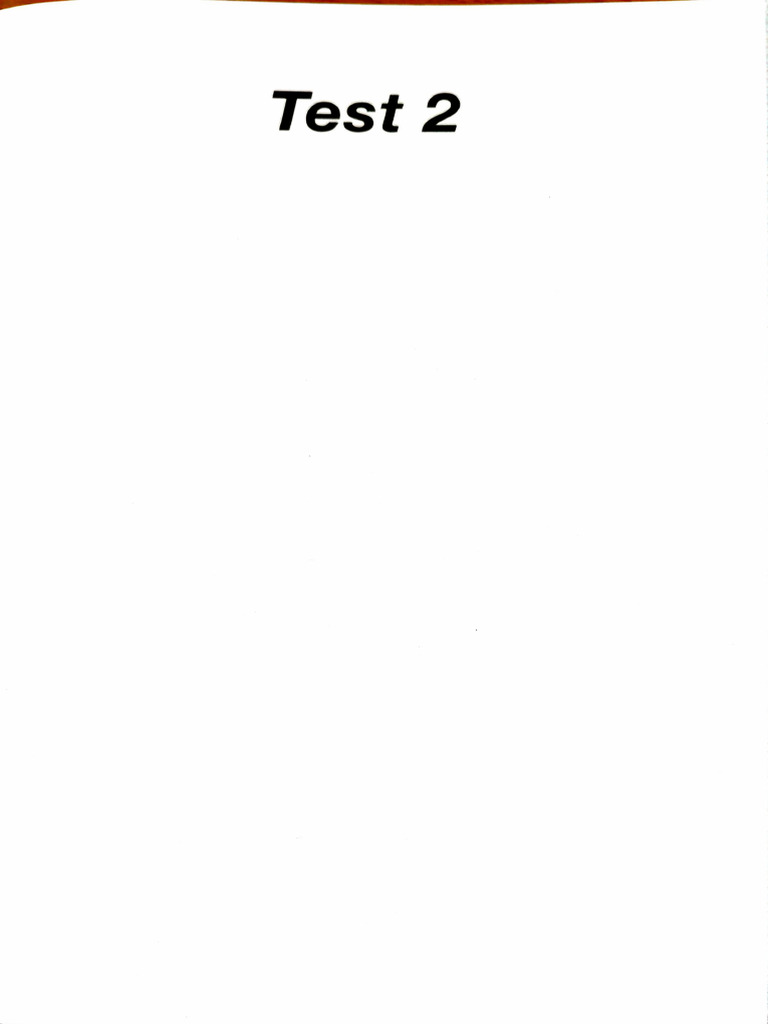 Test 2 Ingles Cambridge | PDF
