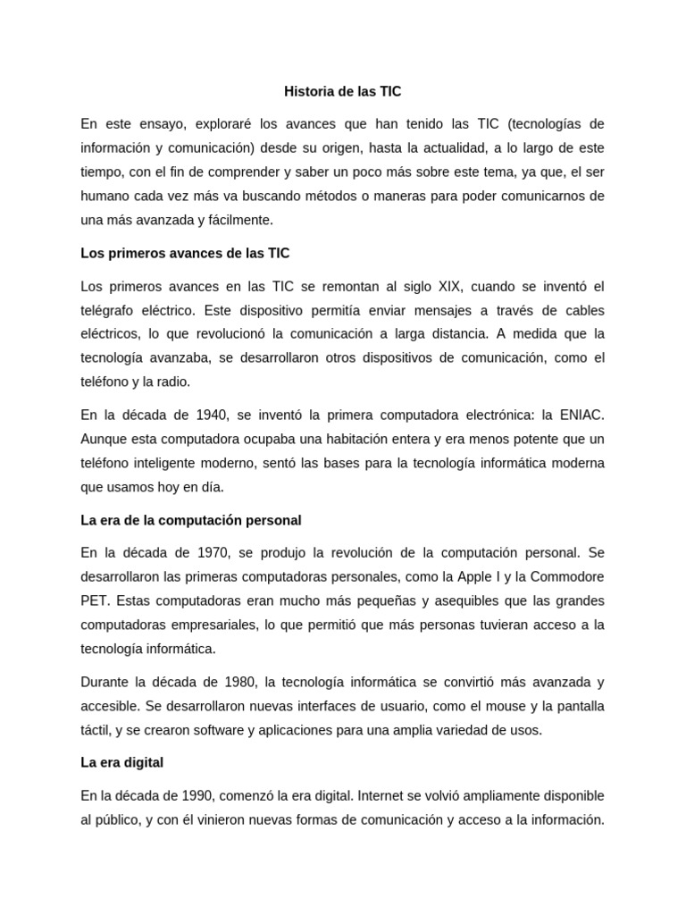 HISTORIA-DE-LAS-TIC 2 | PDF