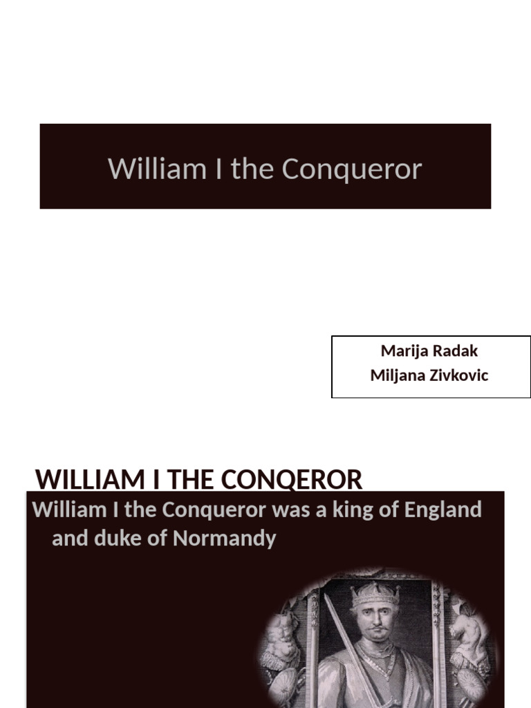 William I The Conqueror | PDF