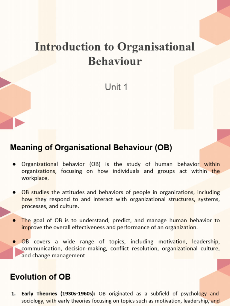 OB module 1 | PDF