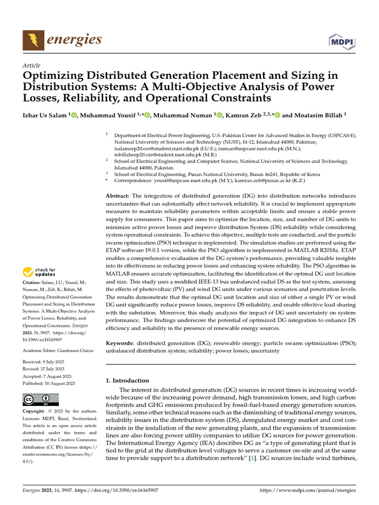 Energies 16 05907 | PDF | Reliability Engineering | Computers