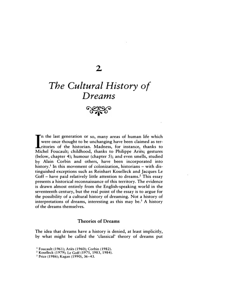 Burke - 1997 - Cultural History of Dreams | PDF