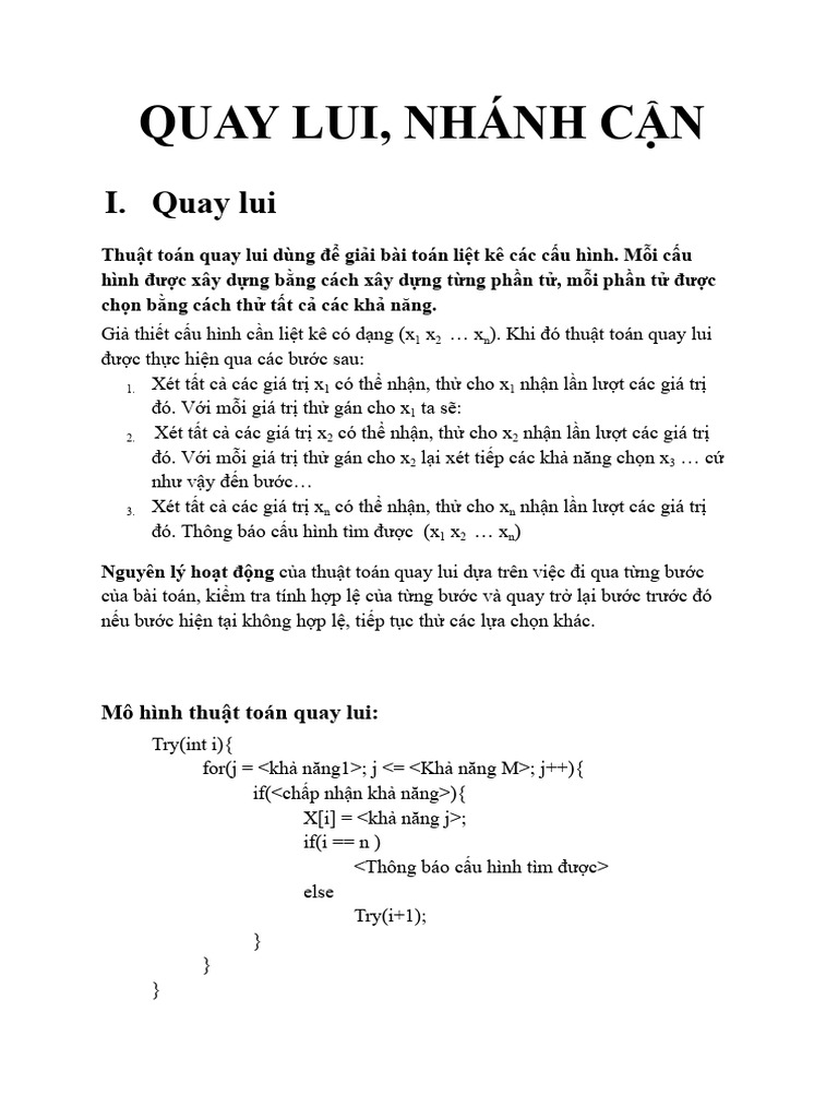 QUAY LUI, NHÁNH CẬN | PDF