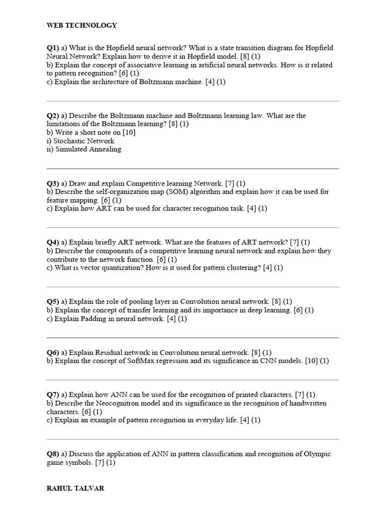 Ann Question Paper | PDF