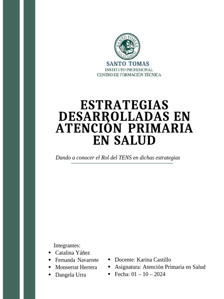 Estrategias Desarrolladas en Atencion Primaria en Salud. Monserrat ...