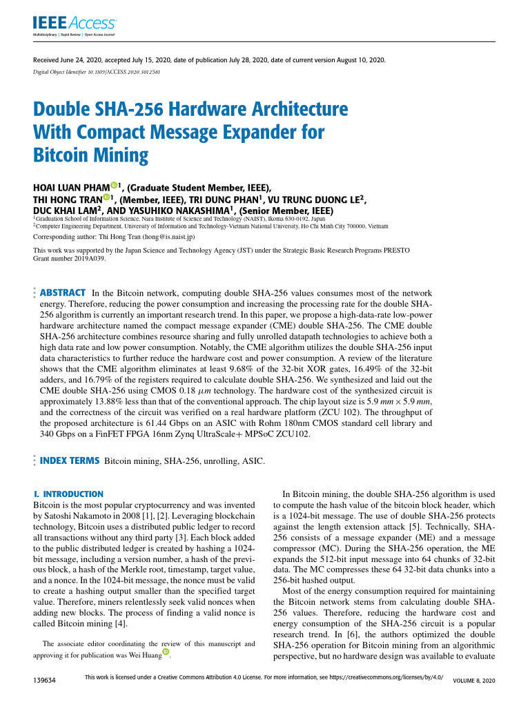 Double_SHA-256_Hardware_Architecture_With_Compact_Message_Expander_for ... Double_SHA-256_Hardware_Architecture_With_Compact_Message_Expander_for ...