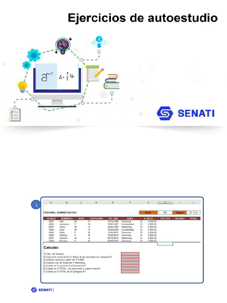 Pcic-104 - Ejercicio - Formulas y Funciones Básicas | PDF