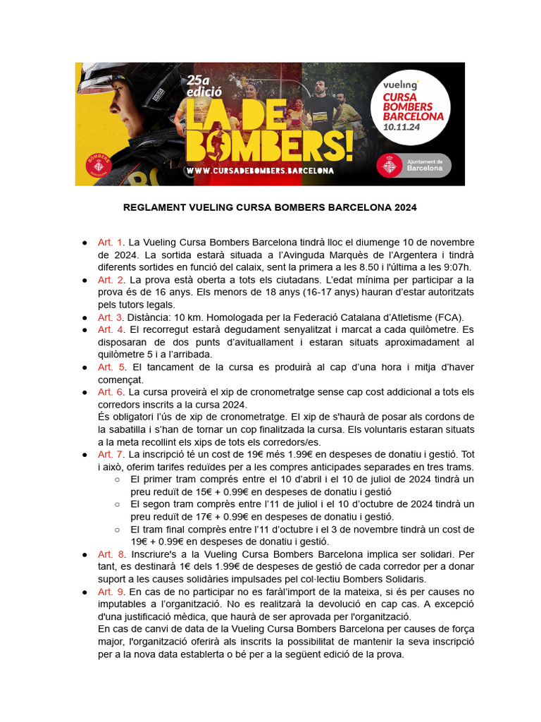 Bombers 24 Reglament | PDF