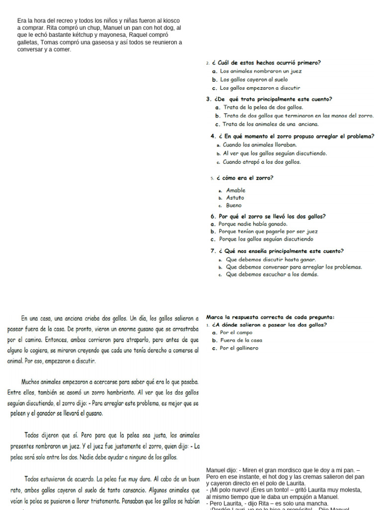 Lecturas 2° y 4° | PDF