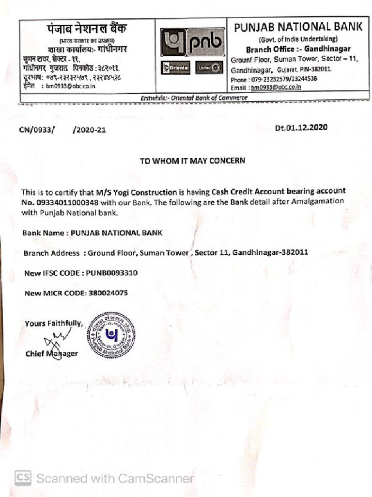 Bank Details-Pnb | PDF