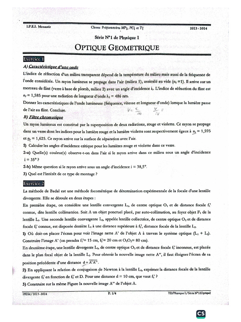 Serie Optique | PDF