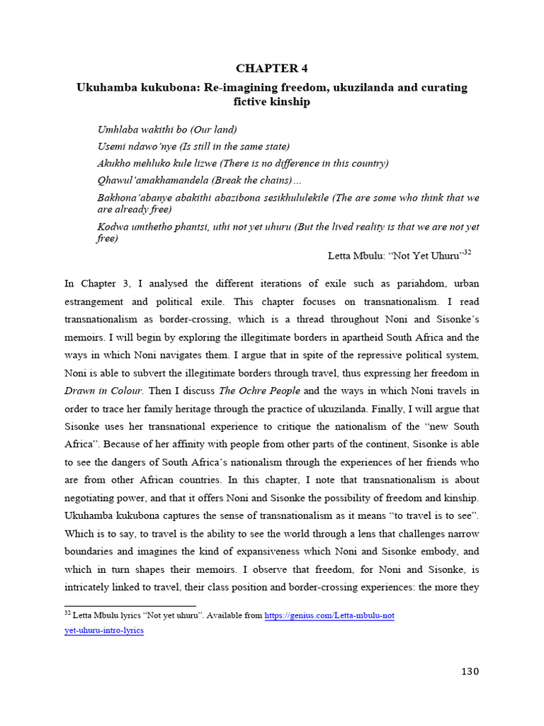 Athambile Masola - Thesis Chapter 4 | PDF