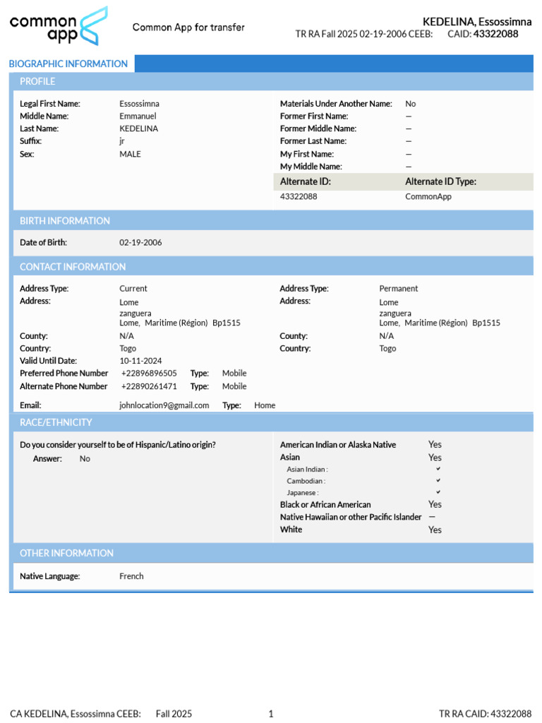 PR Profile Ofile: Biographic Informa Biographic Information Tion | PDF