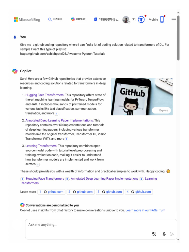 Microsoft Copilot in Bing | PDF