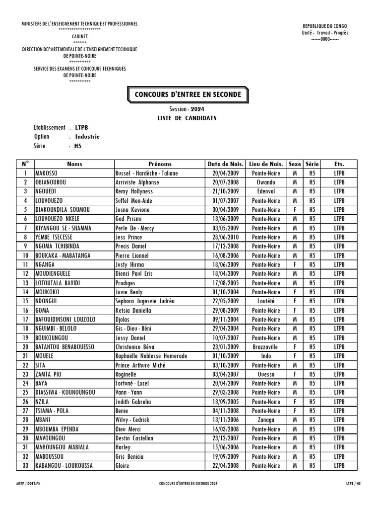 C.E. 2024 LTPB - H5. Sect-Pn | PDF