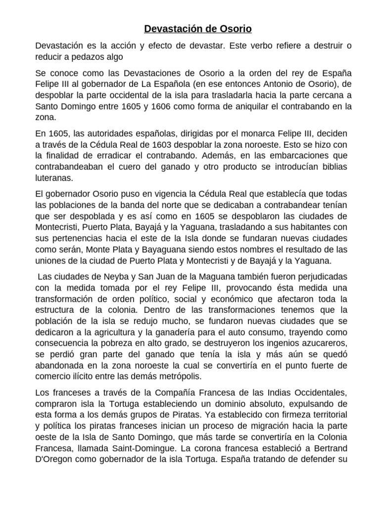 3-Devastación de Osorio y Division de La Isla en 2 Colonias | PDF