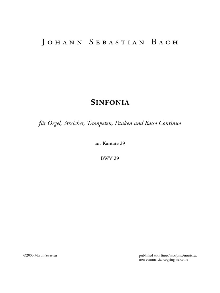 BWV 29 | PDF