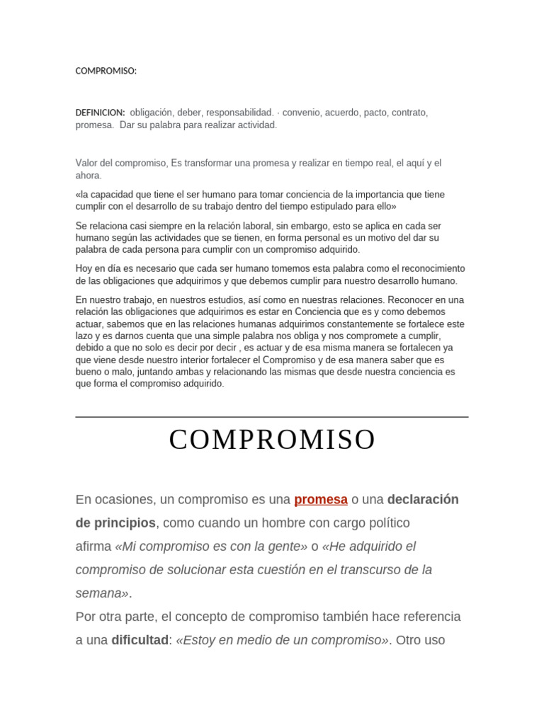 COMPROMISO | PDF