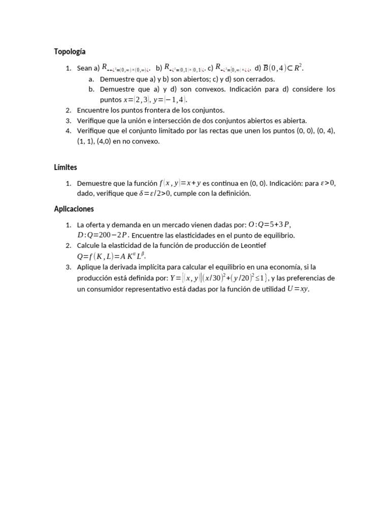 Ejercicios 4 Cálculo en varias variables (1) | PDF