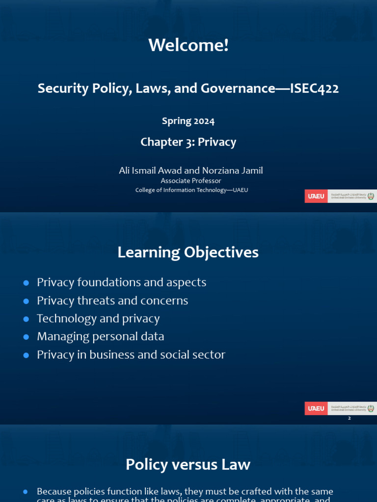Chapter 3 - Privacy | PDF