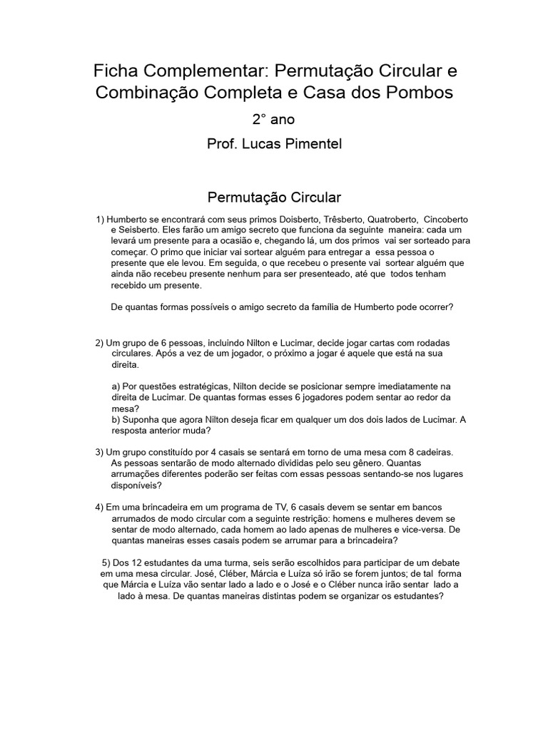 Ficha Complementar 0824 | PDF