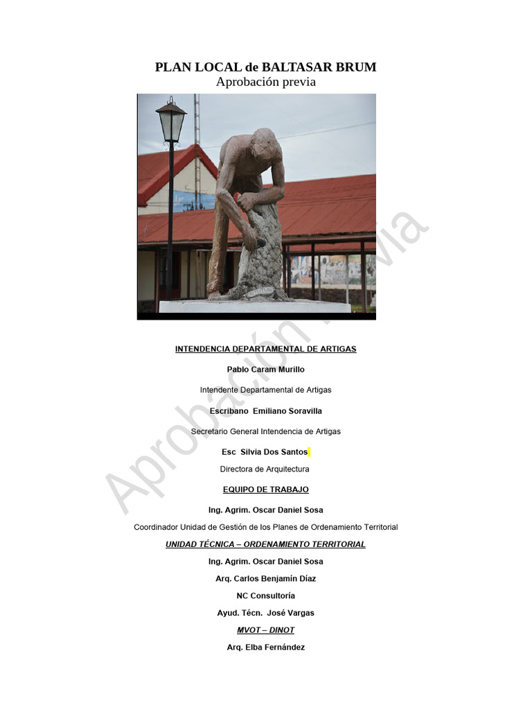 Plan Territorial Baltasar Brum Aprobado | PDF | Sustentabilidad