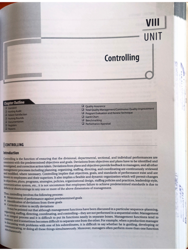 Unit 8 - Controlling | PDF
