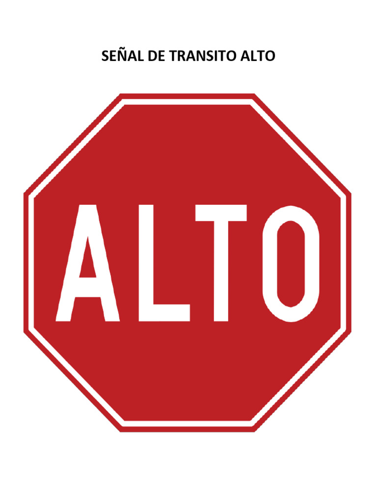 Señales de Transito Alto | PDF