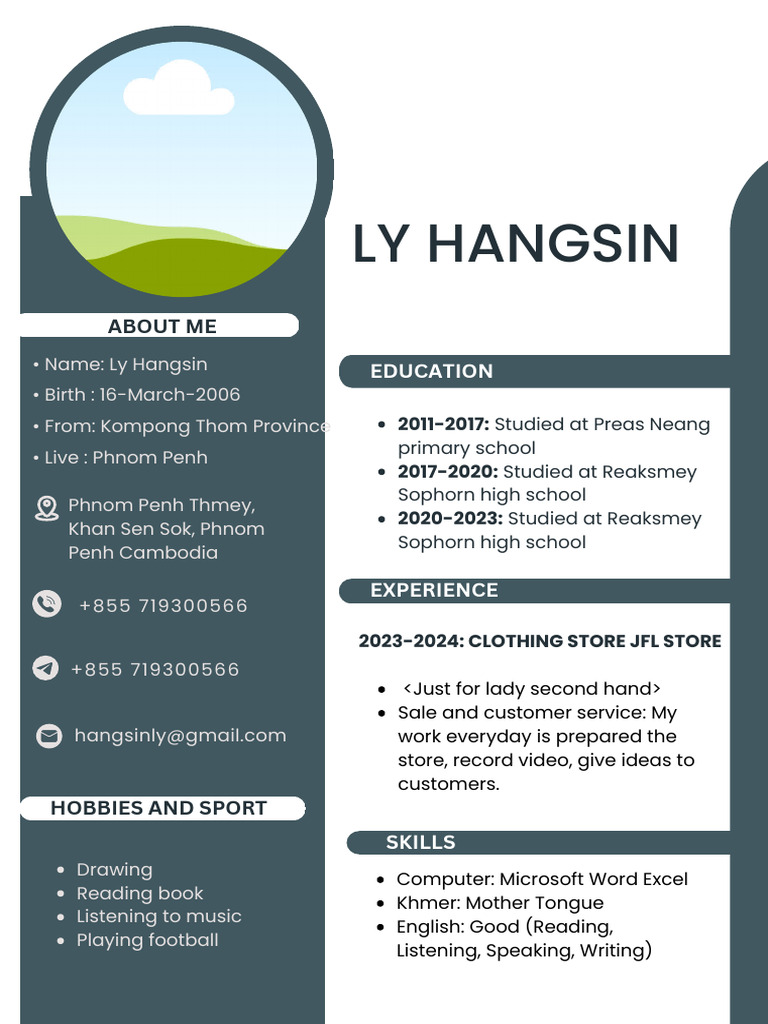CV Ly Hangsin | PDF