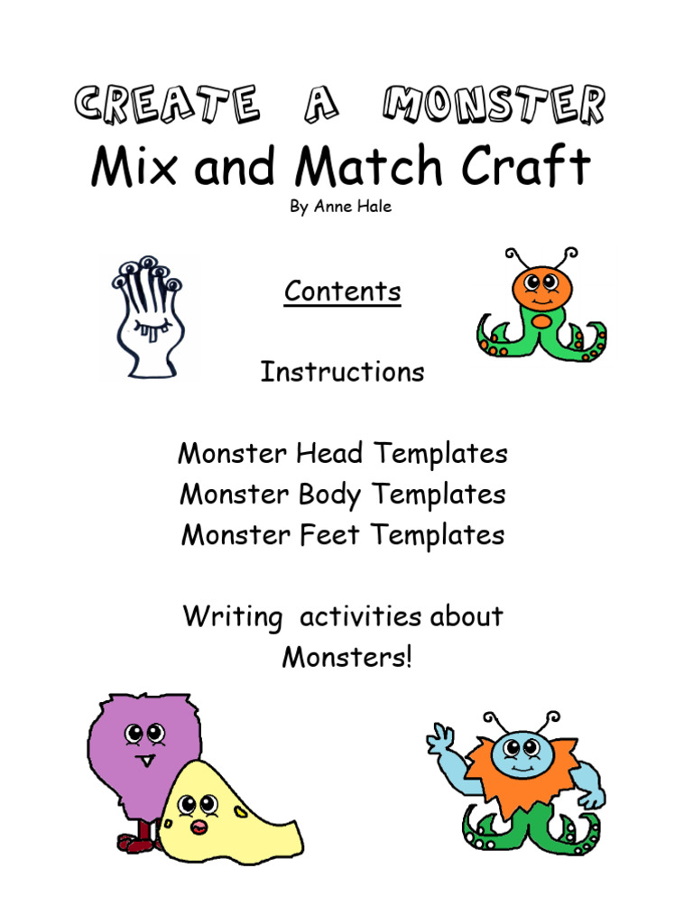 Mix and Match Craft: Create A Monster | PDF