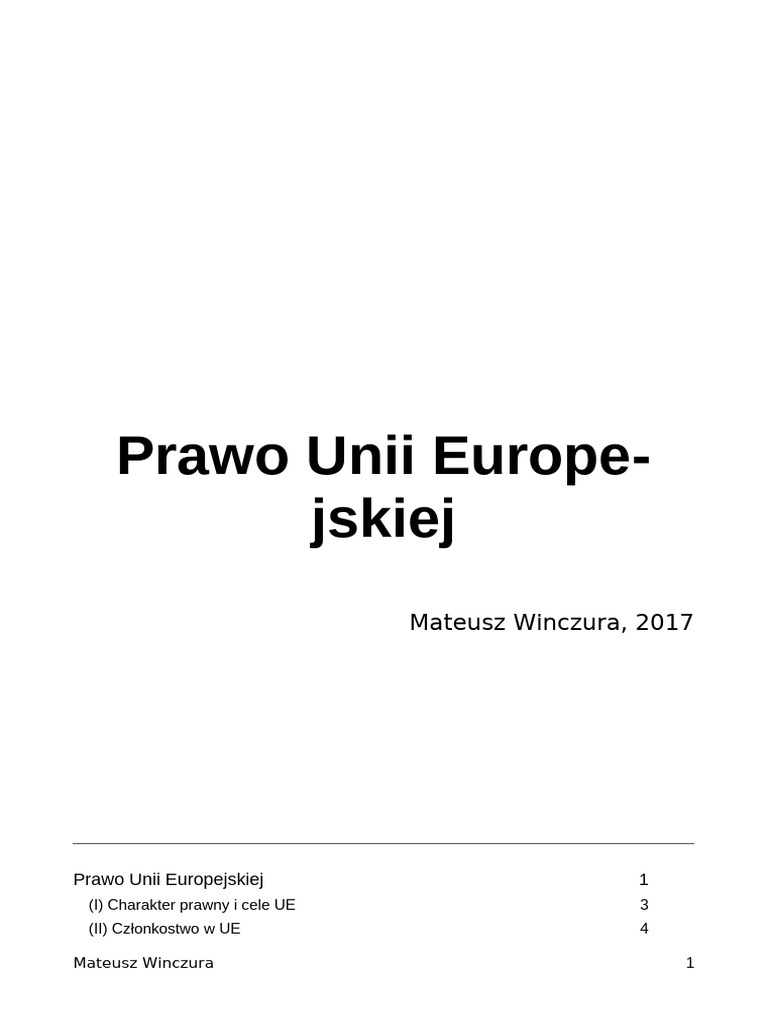 Moje Prawo UE | PDF