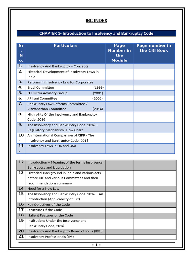 IBC Index | PDF
