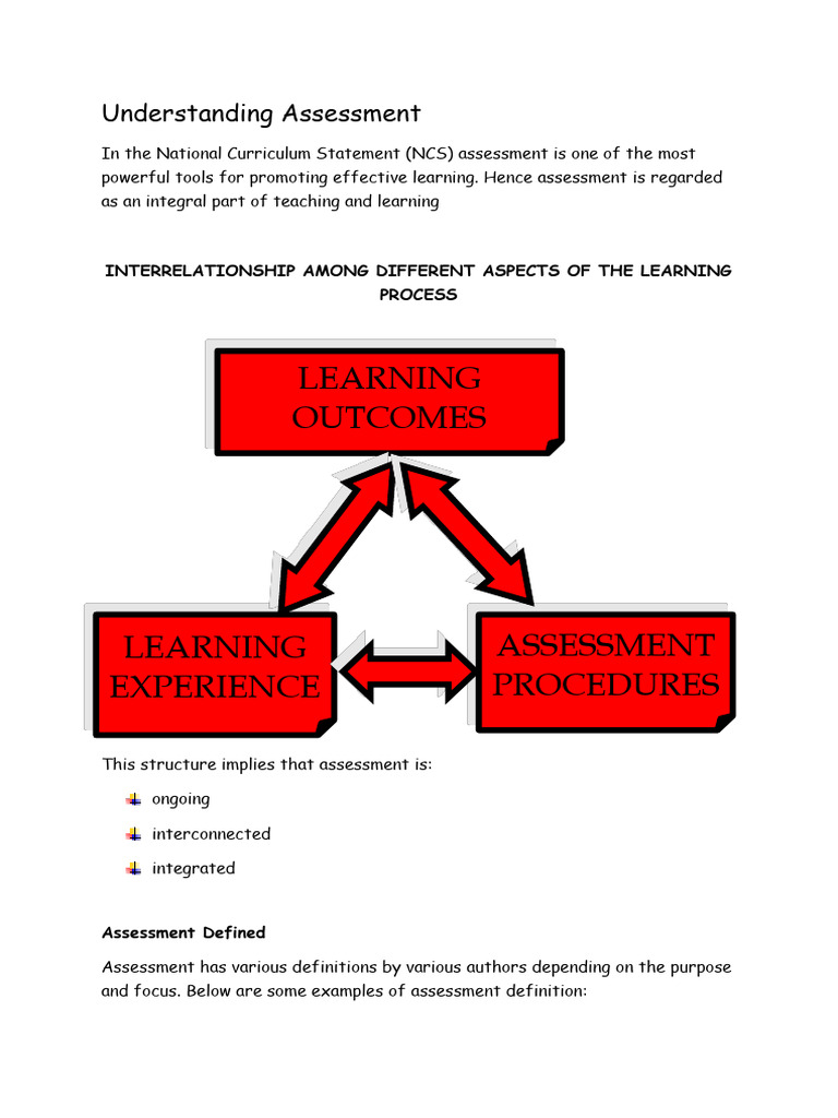 Understanding Assessment | PDF