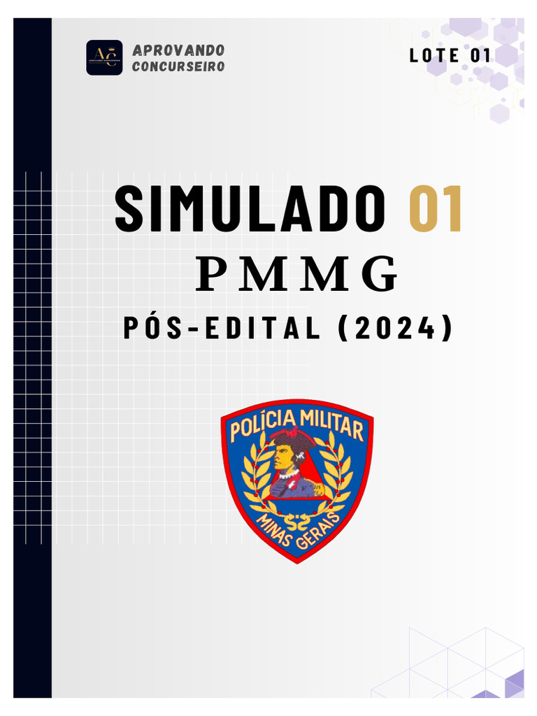 Simulado 01 - PMMG | PDF