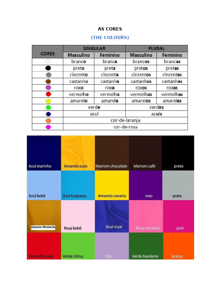 As Cores - Colours | PDF