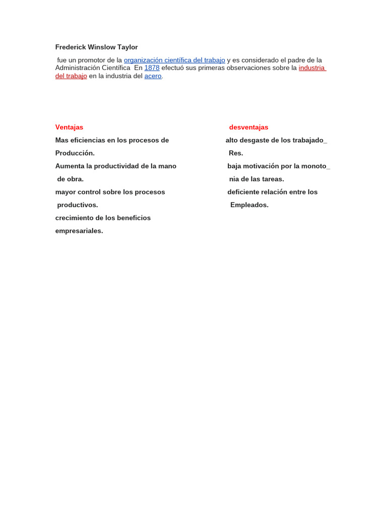 Frederick Winslow Taylor | PDF