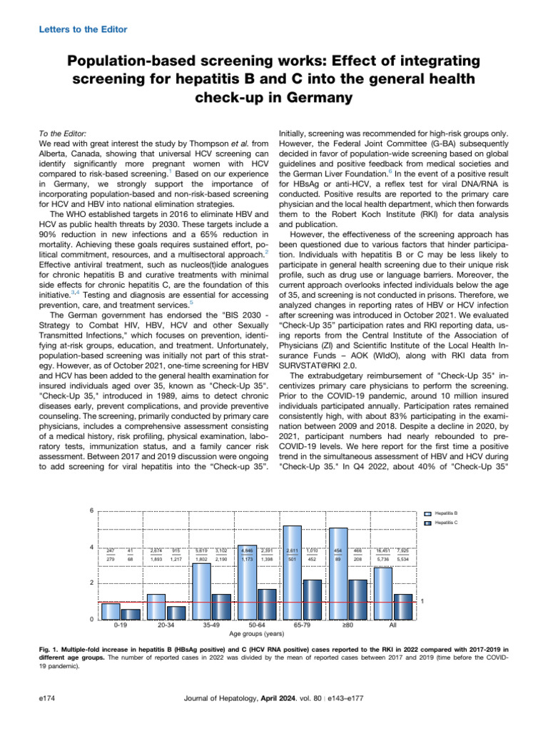Population Based Screening Works Effect of Integr | PDF | Hepatitis C | Hepatitis B