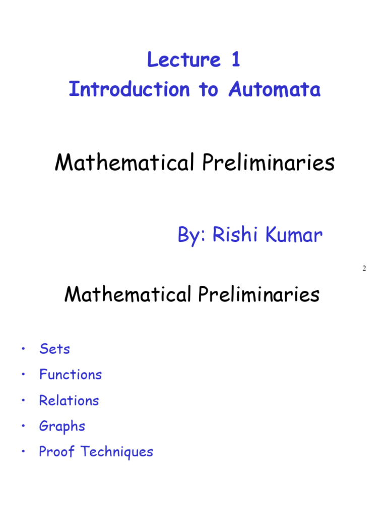 Introduction To Automata | PDF