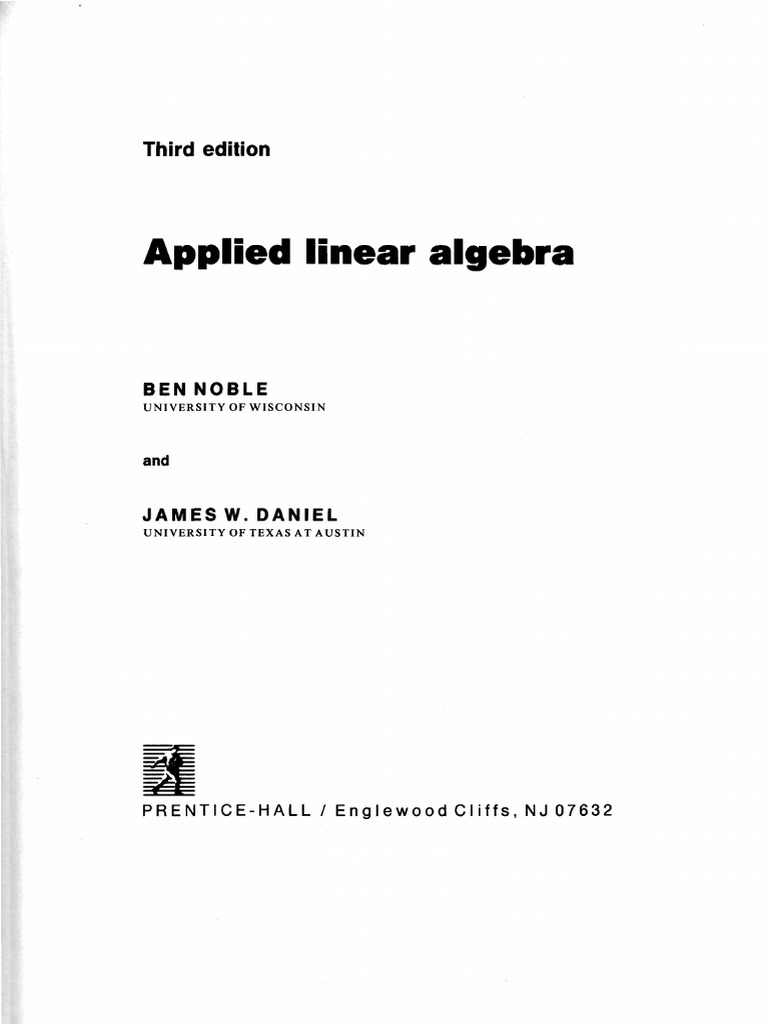 Applied Linear Algebra | PDF