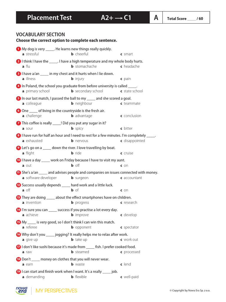 test-poziomujacy-my-perspectives-1-3 | PDF