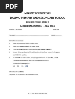 ZICA 2023 Exam Timetable Overview | PDF