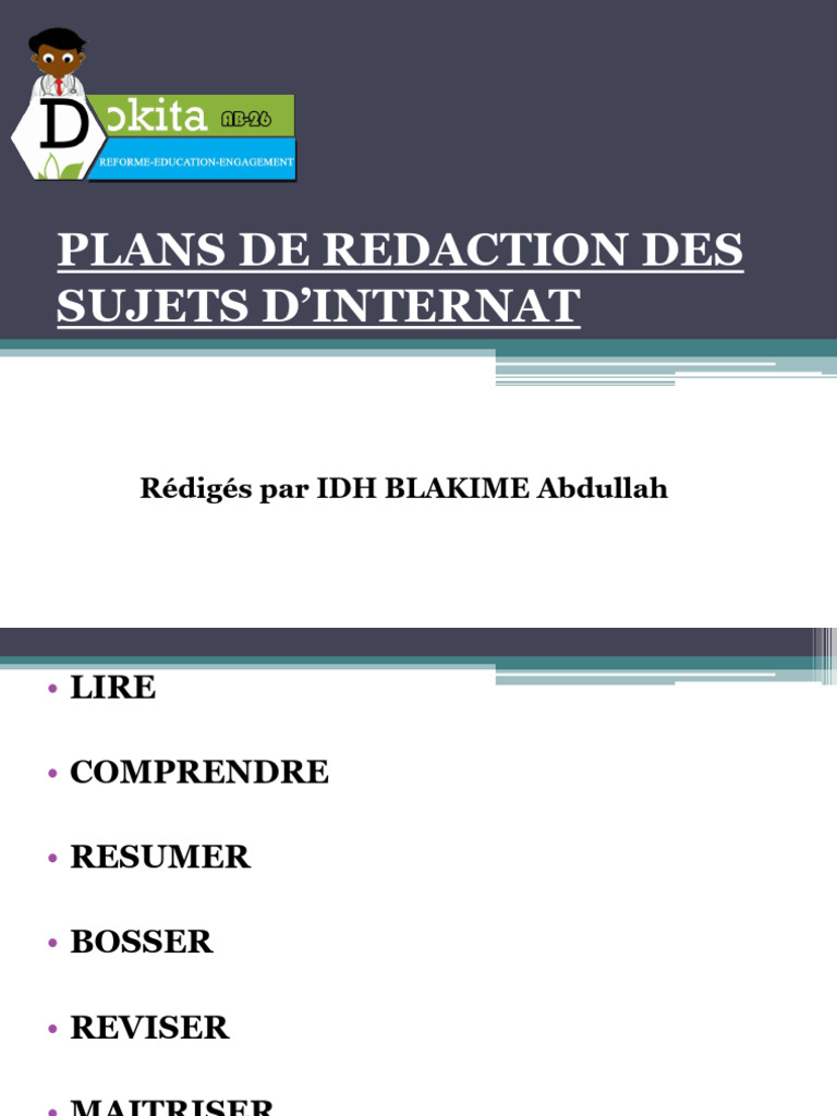 Plans de Redaction Des Sujets D'internat Final | PDF
